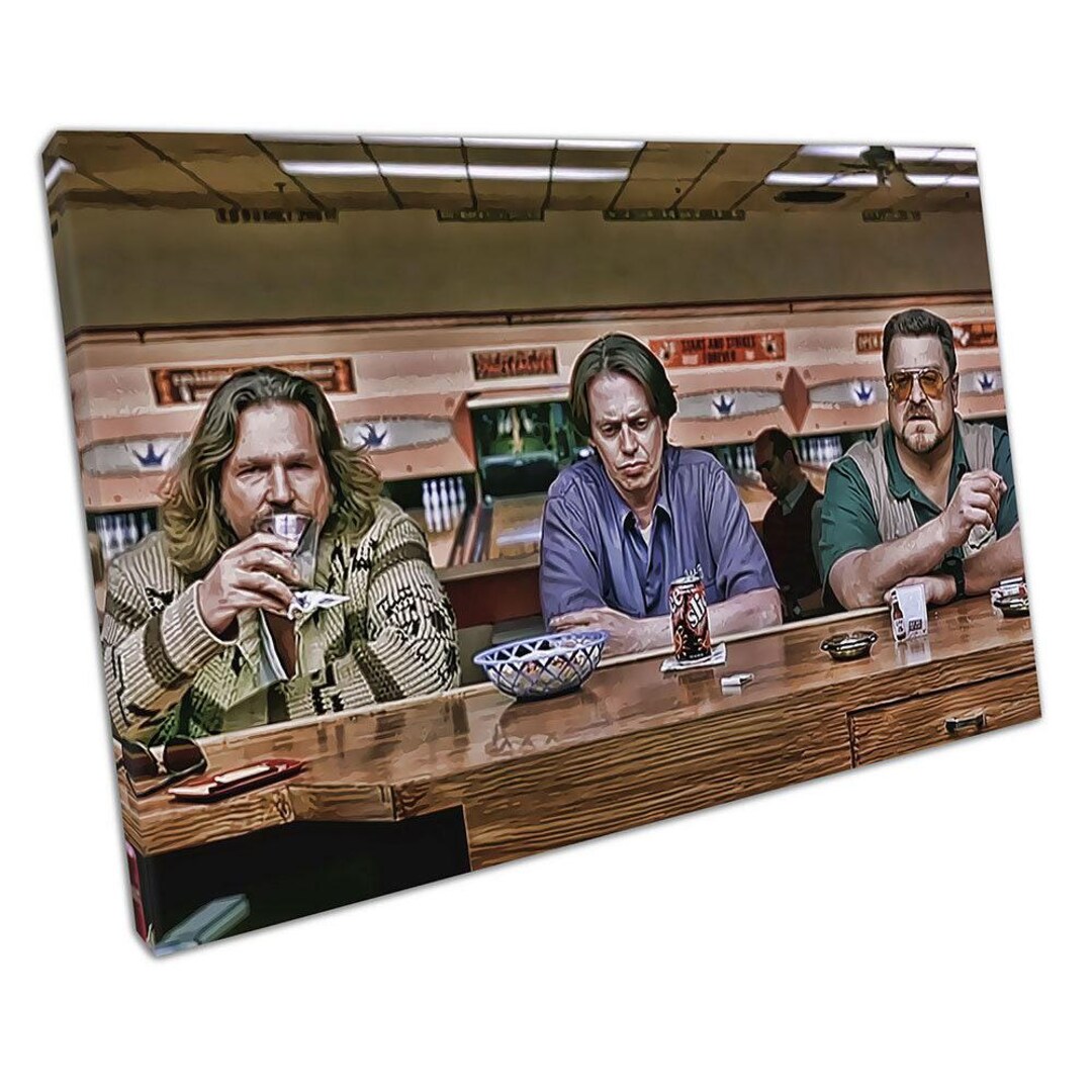 The Big Lebowski Bowling Art Print: Dude, Walter & Donny Wall Decor for ...