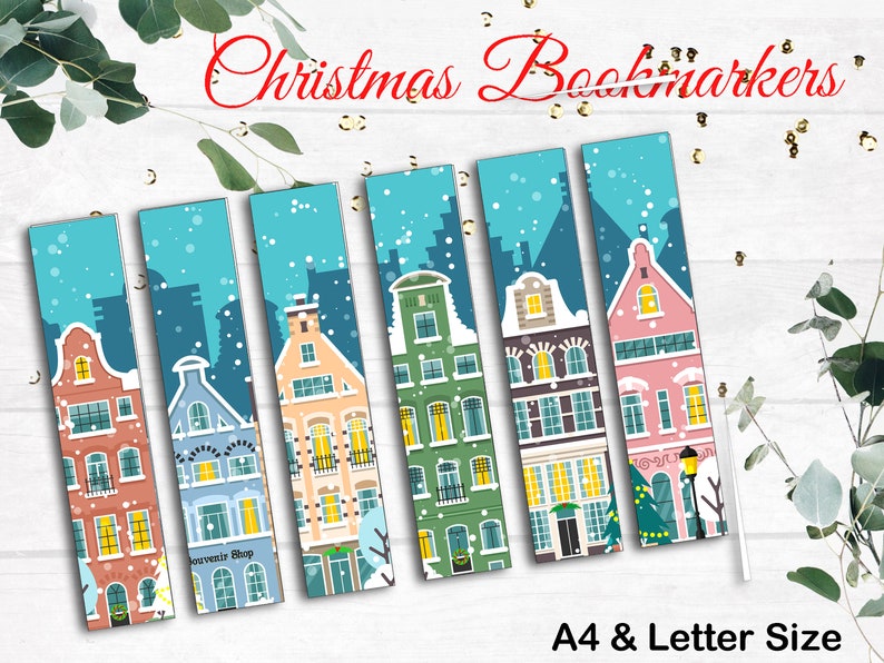 Printable Christmas Bookmarks Set of 6 Christmas Activity-happy ...