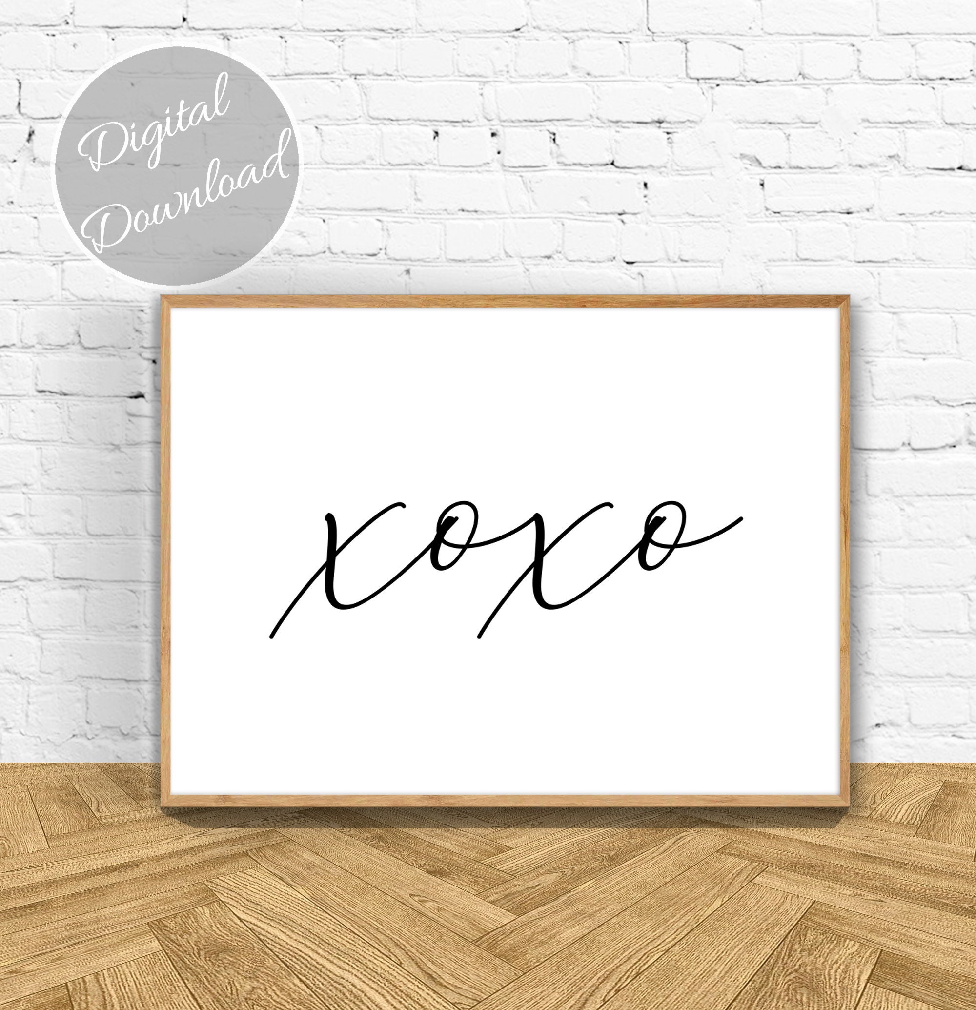 XOXO Printable Wall Art, Minimalist Art, XO Print, XOXO Print, Hugs ...