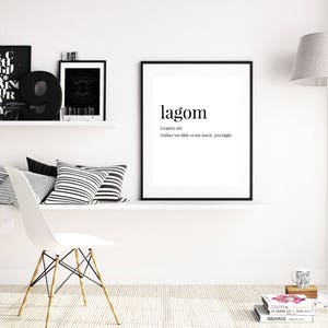 Lagom Definition Print Swedish Art Instant Download - Etsy