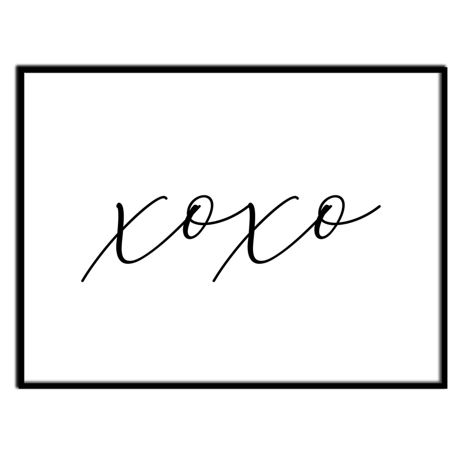 XOXO Printable Wall Art, Minimalist Art, XO Print, XOXO Print, Hugs ...