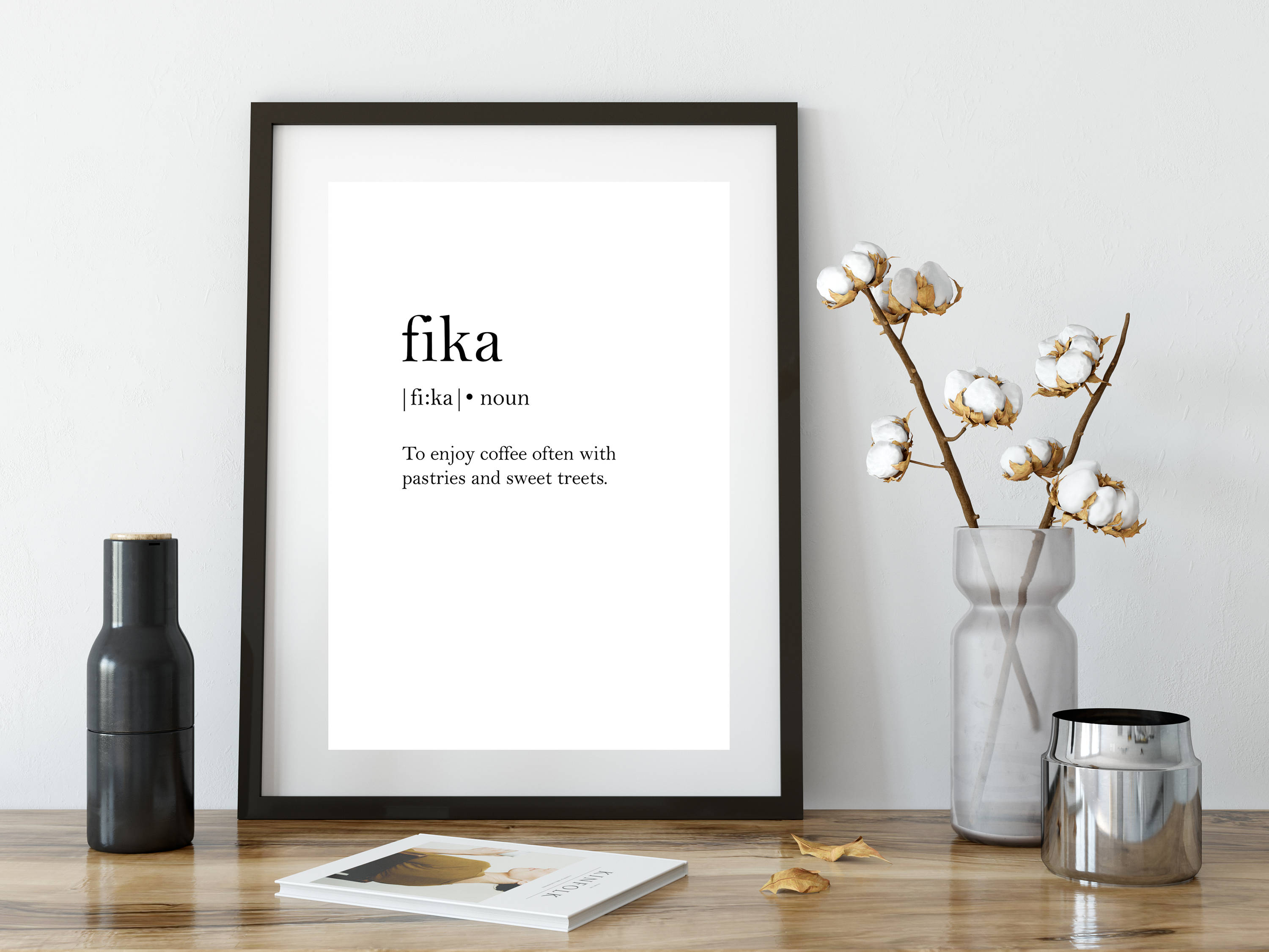 Fika Definition Print: Swedish Coffee Art (digital Download) - Etsy
