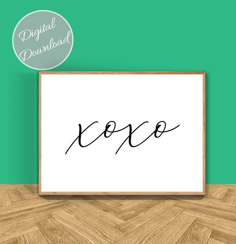XOXO Printable Wall Art Minimalist Art XO Print XOXO Print | Etsy