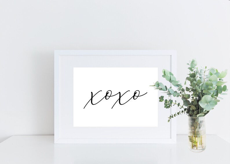 XOXO Printable Wall Art Minimalist Art XO Print XOXO Print - Etsy