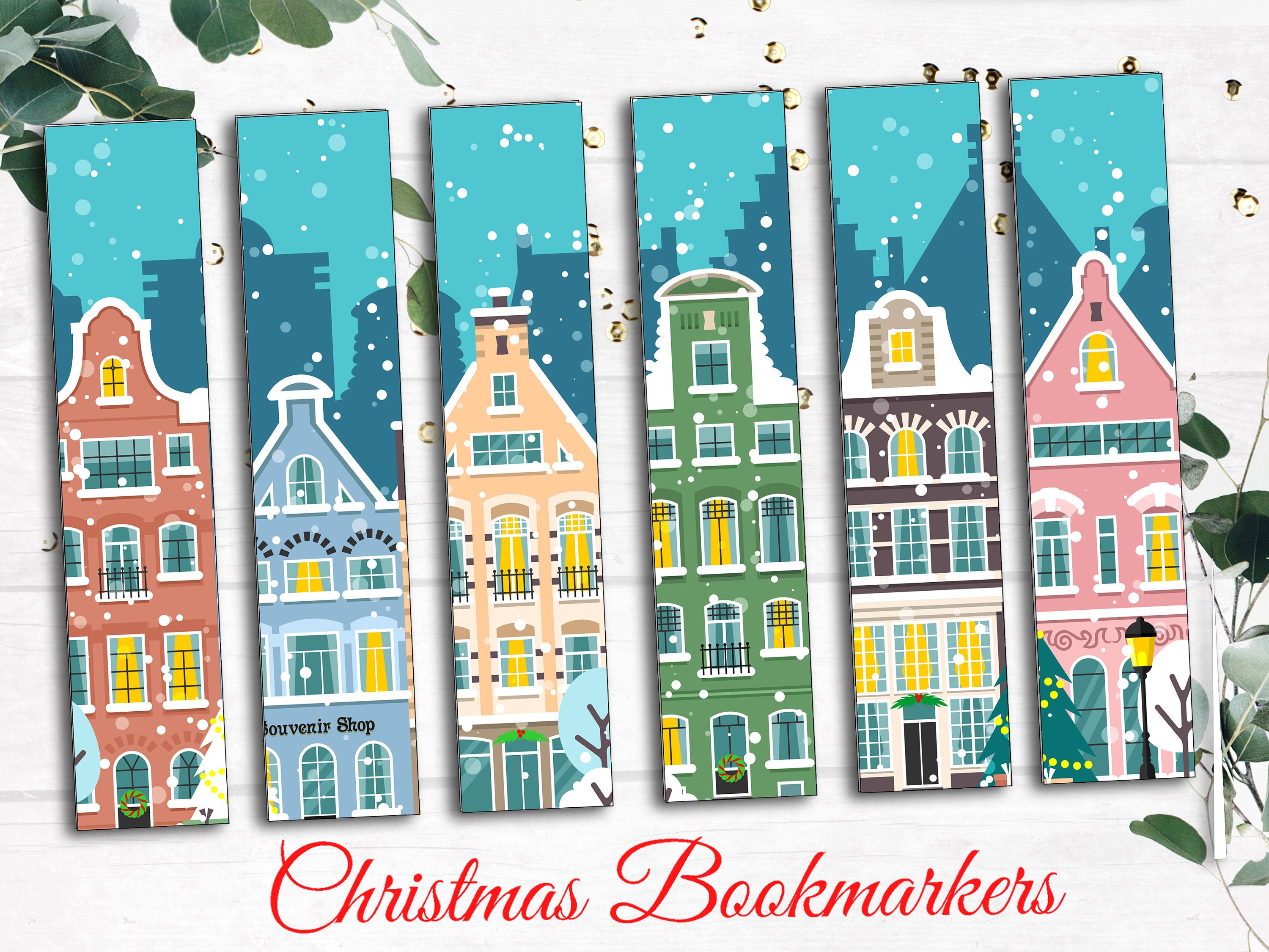 Printable Christmas Bookmarks Set of 6 Christmas Activity-happy ...