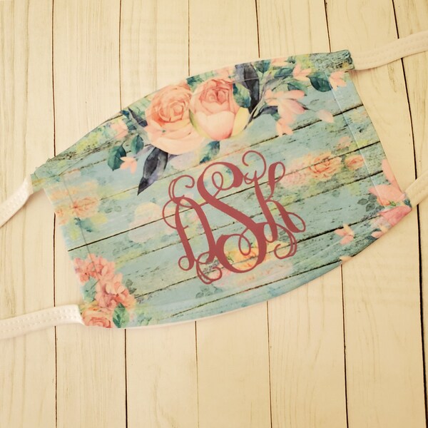 Monogrammed Mask - Etsy