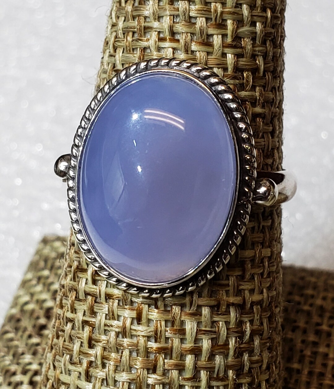 Limited Collection Not Enhanced Blue Chalcedony in SOLID Silver 925 ...