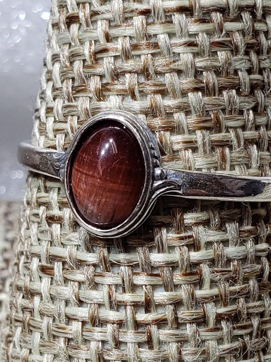 Red Tiger Eye Sterling Silver Ring - Handmade in Poland - Etsy