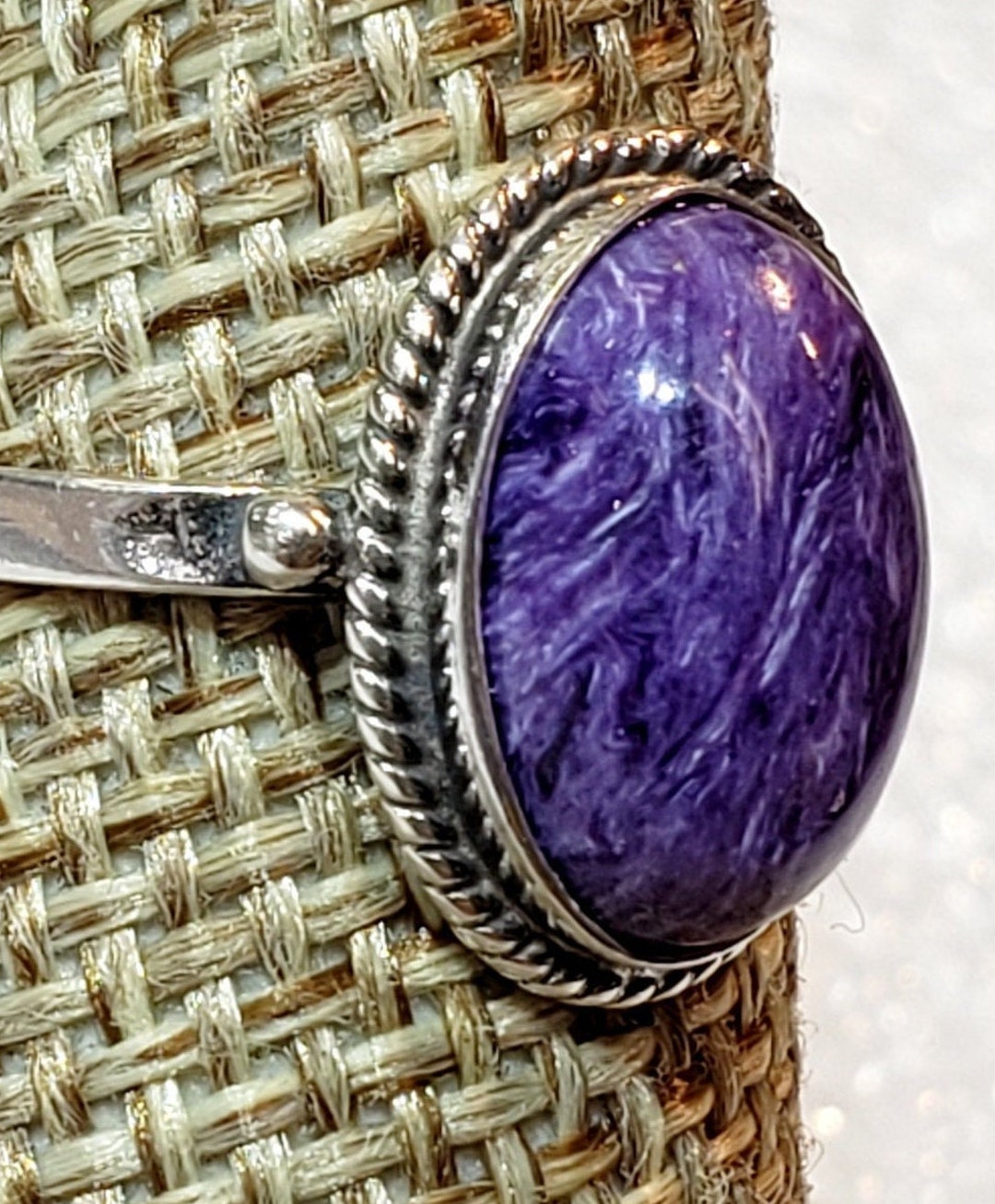 Purple Charoite Ring - Sterling Silver Gemstone Ring, Sizes 4-12 - Etsy