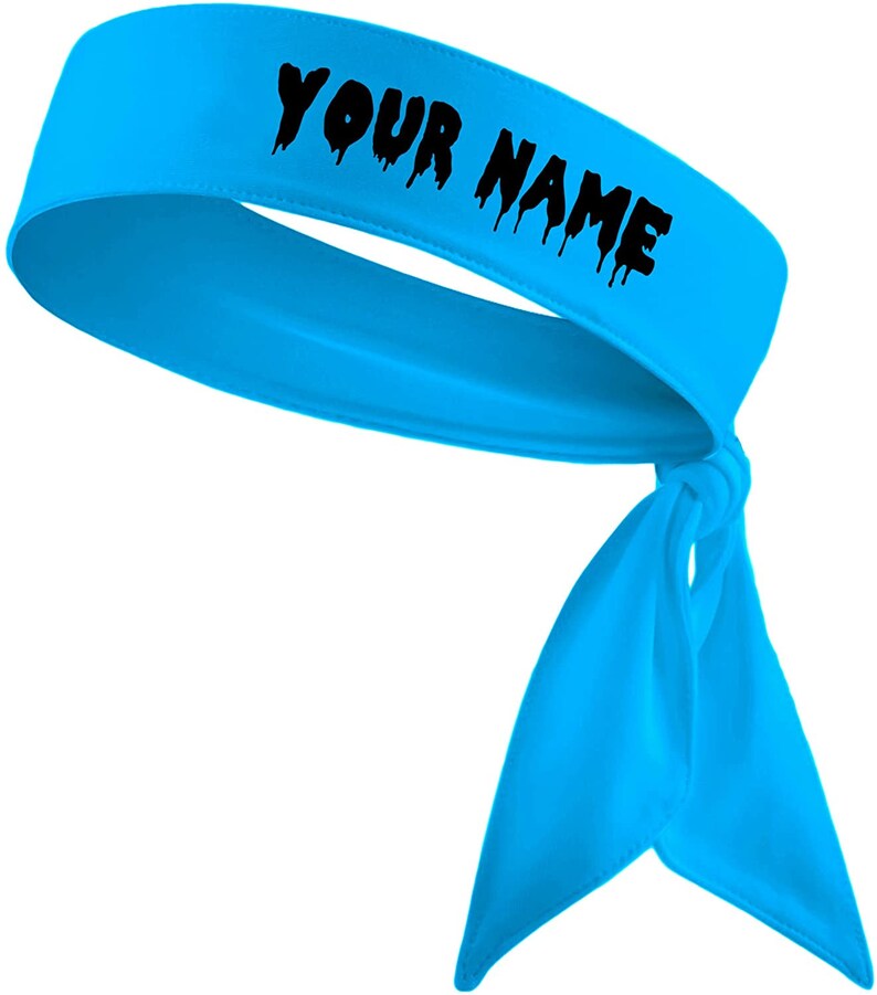Custom Personalized Drippy Name B3 U ATHLETICS Sports Head Tie - Etsy