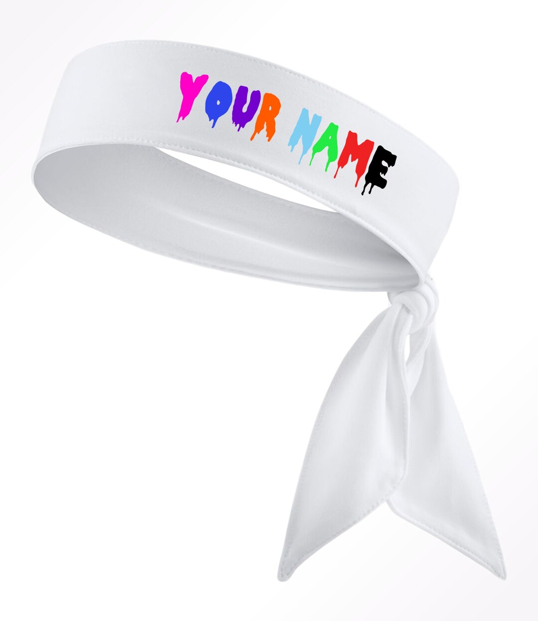 Custom Personalized Drippy Name Sports Head Tie Headband - Etsy