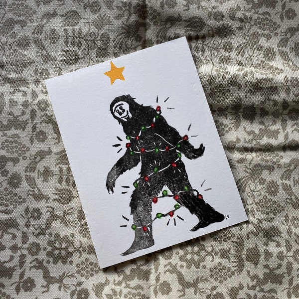 Bigfoot Greeting Card - Etsy