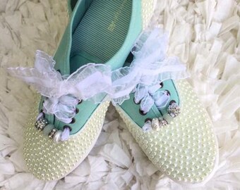 Mint green shoes | Etsy