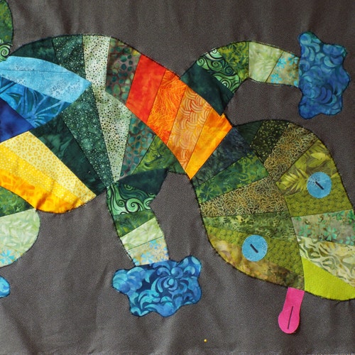Gecko Quilt Karma Pattern Paper Strip Piecing Raw Edge - Etsy