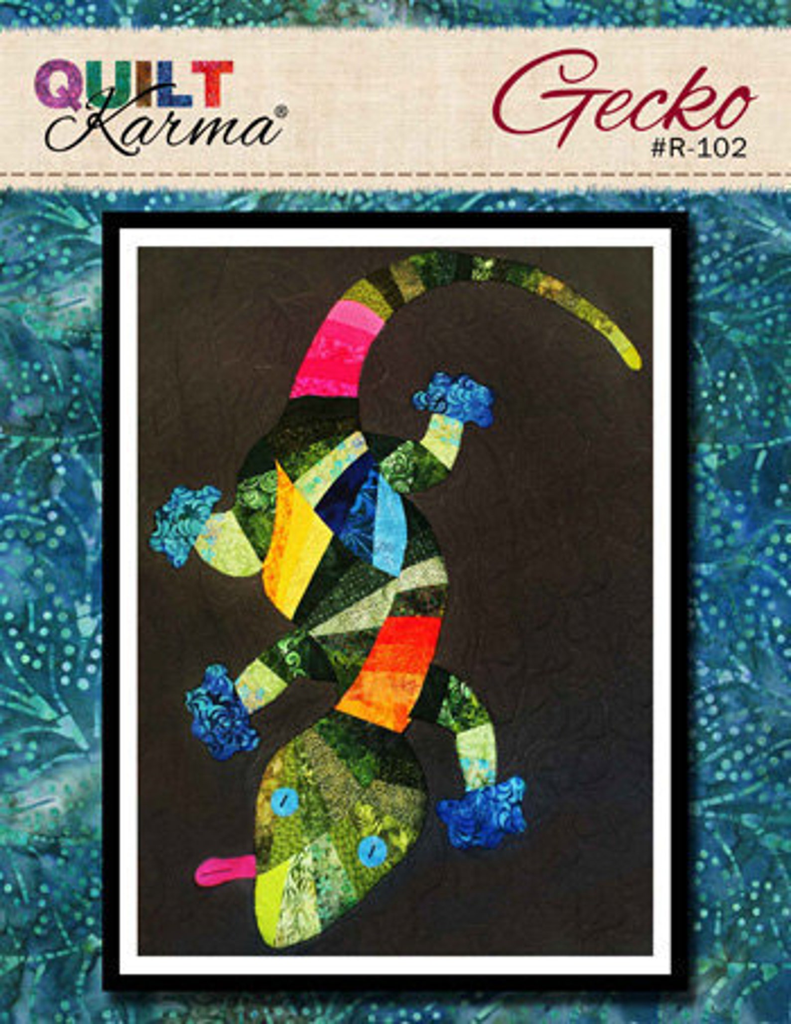 Gecko Quilt Karma Pattern Paper Strip Piecing Raw Edge | Etsy