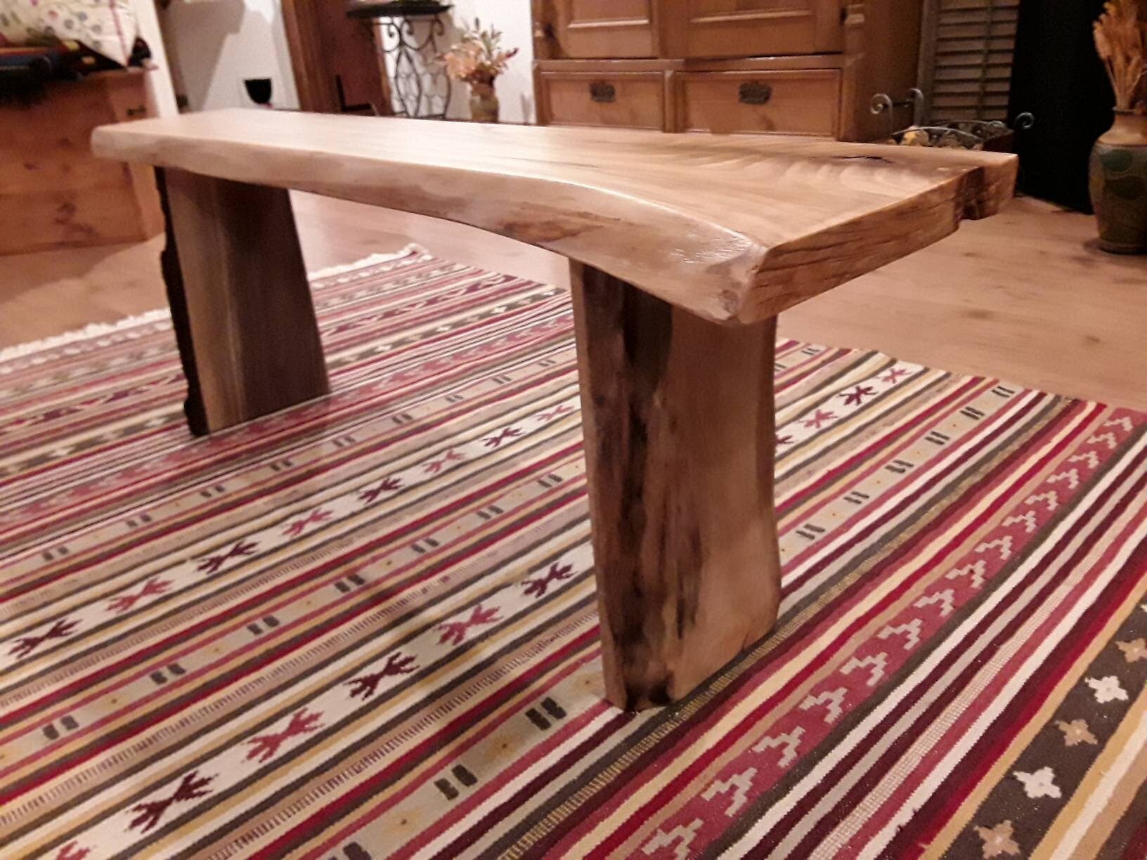 Rustic Live Edge Bench - Etsy