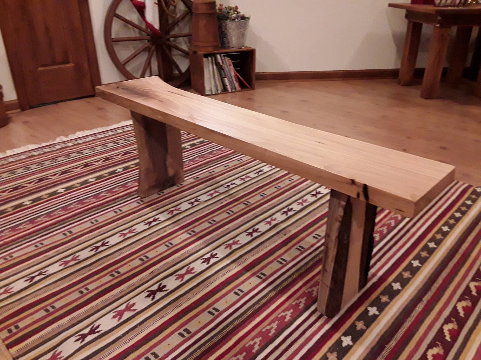 Rustic Live Edge Bench - Etsy