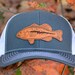 Largemouth Bass Patch Hat, Custom Richardson 112 Leather Patch Hat ...