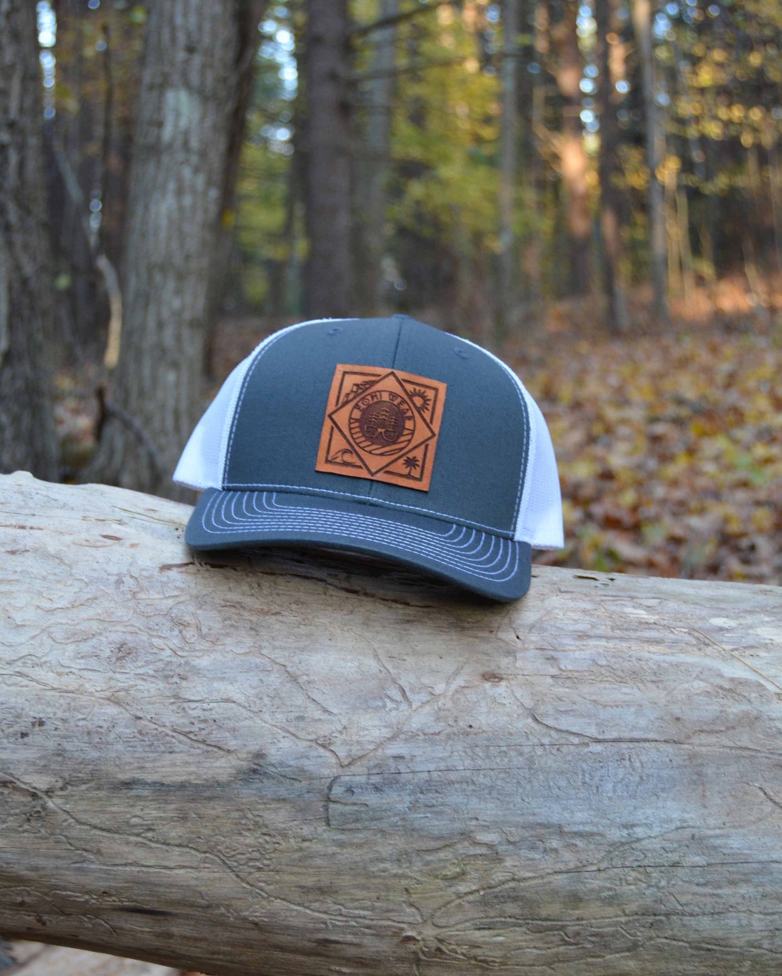 Zoni Wear Leather Patch Hat, Leather Patch Trucker Hat - Etsy