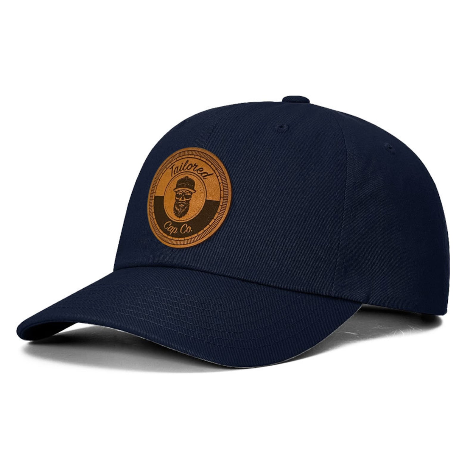 Custom Logo Dad Hats Company Logo Hat Leather Patch Laser - Etsy