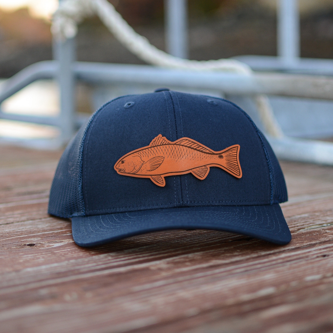 Redfish Patch Hat Custom Richardson 112 Leather Patch Hat - Etsy