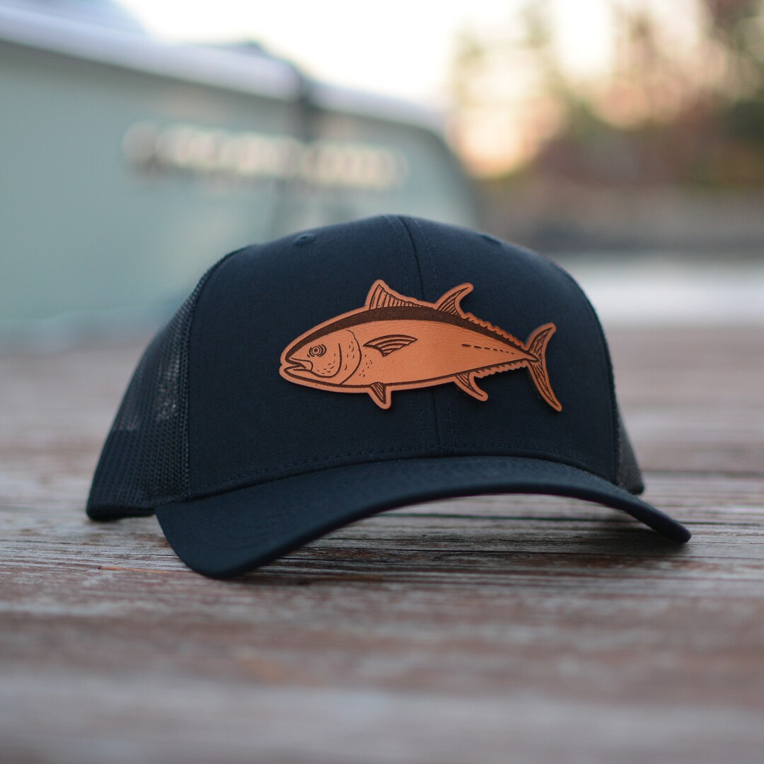 Tuna Fish Patch Hat Custom Richardson 112 Leather Patch Hat - Etsy