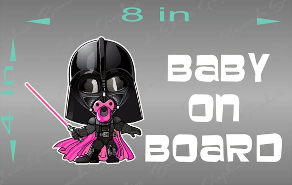 B.S.G. DARTH VADER GIRL Baby on Board Vinyl Decal Bumper Sticker Vehicle Window Kids Graphics Etsy Canada