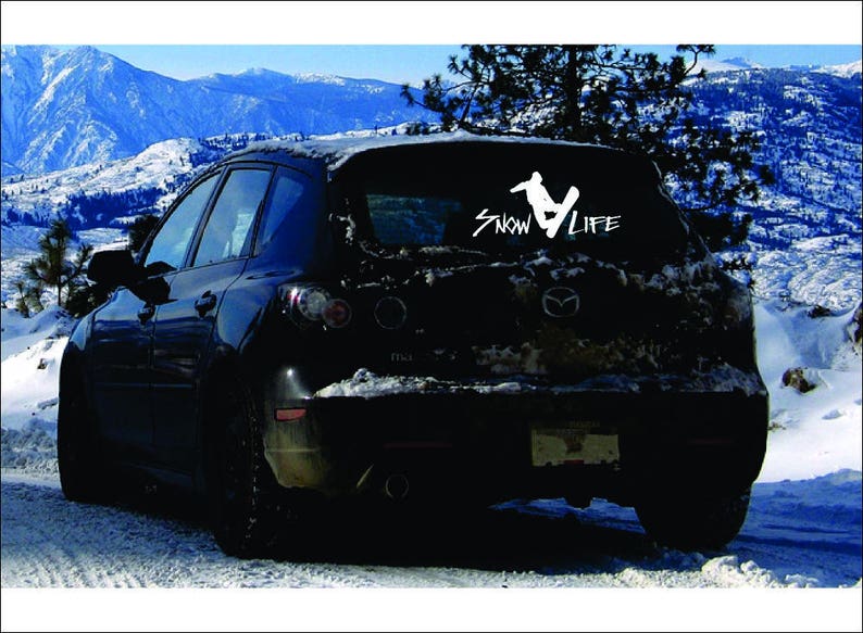 Snow Life / 18" Vinyl Vehicle Snowmobile Salt Life Style Graphic ...