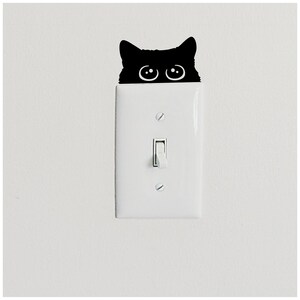 Kitty Peek Light Switch Decal | Home Decor, Vehicle, Wall or Any Smooth ...