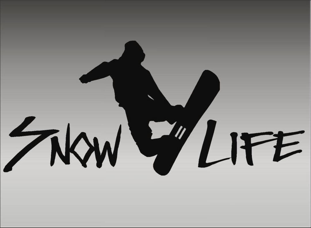 Snow Life / 18" Vinyl Vehicle Snowmobile Salt Life Style Graphic ...