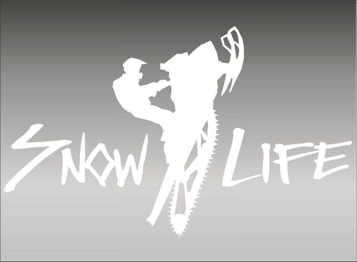 Snow Life / 18" Vinyl Vehicle Snowmobile Salt Life Style Graphic ...