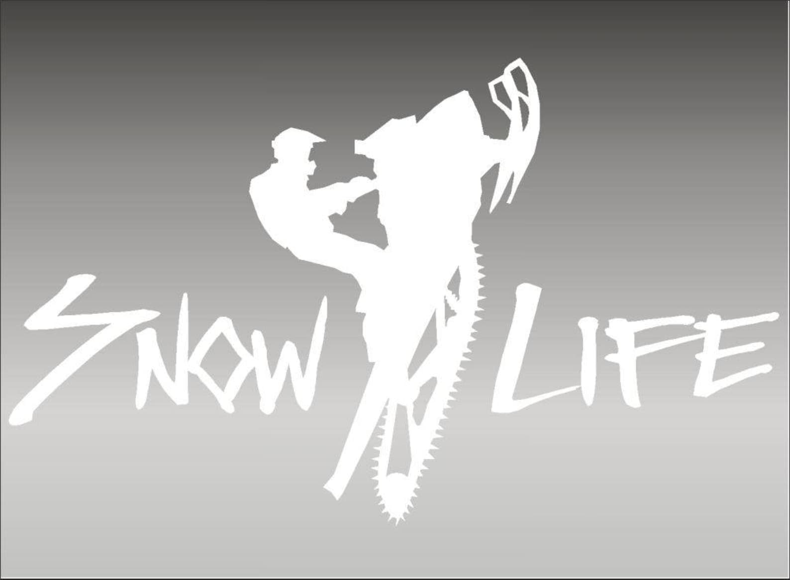 Snow Life / 18" Vinyl Vehicle Snowmobile Salt Life Style Graphic ...