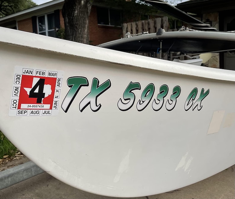 Kayak / Jetski Registration Numbers & Letters (high Tack Grip Adhesive ...