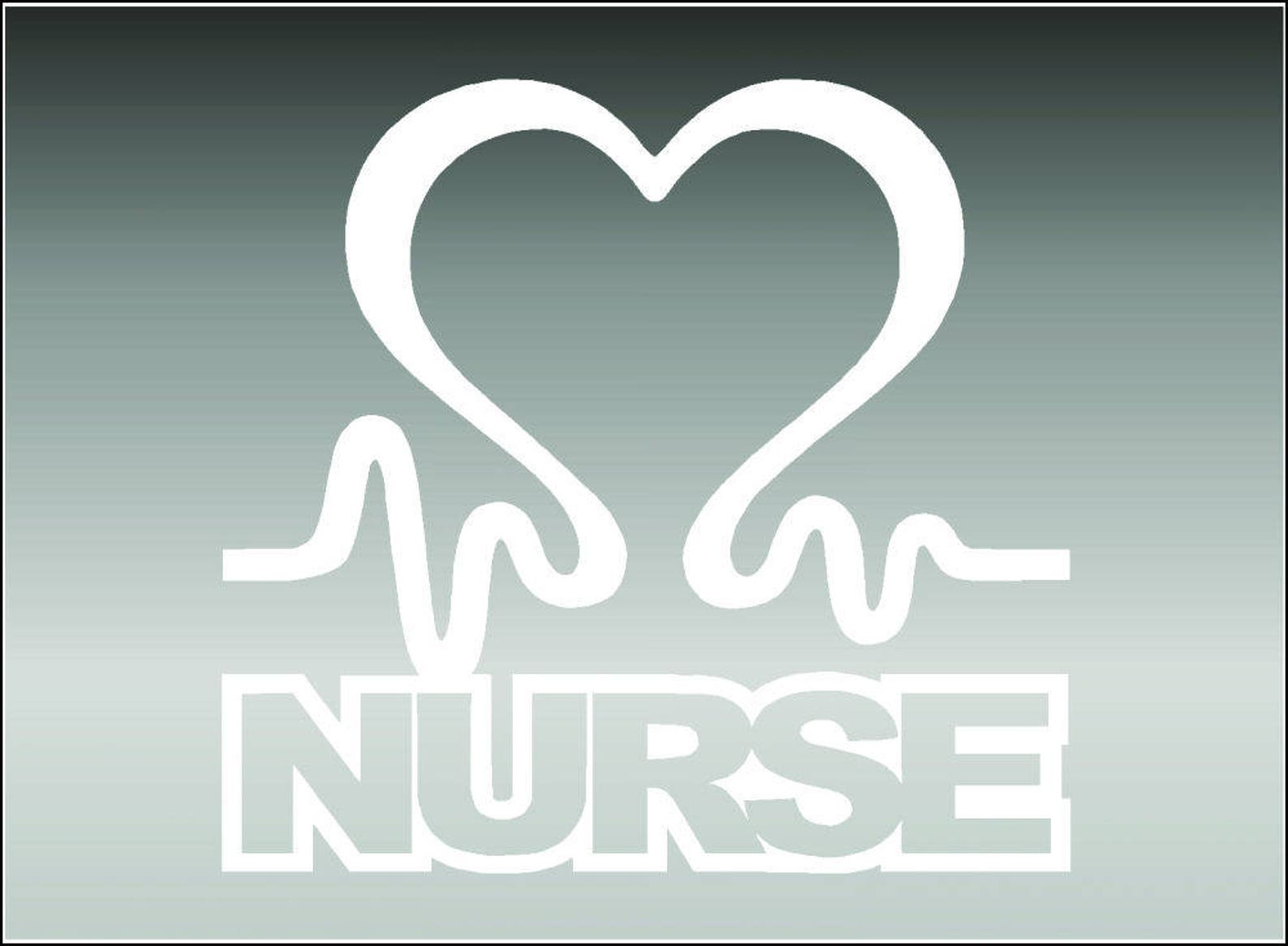 Nurse Heart Beat / Support Nurses Vehicle Decal / Vinyl - Etsy