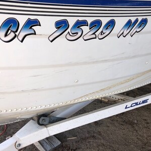 Boat Registration Numbers / 2 PACK / Custom State Registration Stickers ...