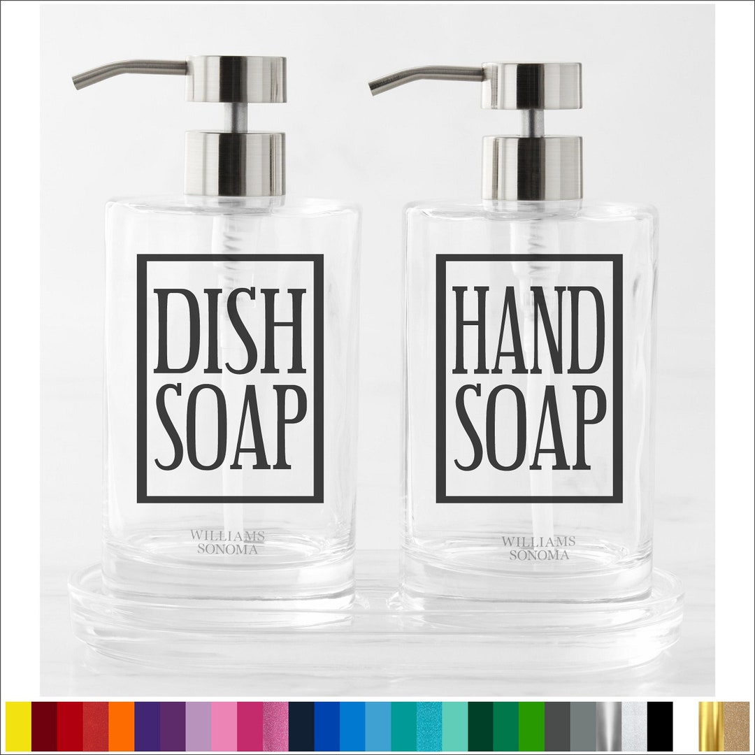 Soap Dispenser Decal, Outlined Box Design, Home Decor Vinyl Sticker - Etsy
