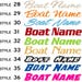 Boat Name Decal / Custom Hull Graphic / Premium Marine Vinyl Lettering ...