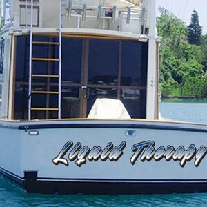 Boat Name Decal / Custom Hull Graphic / Premium Marine Vinyl Lettering ...