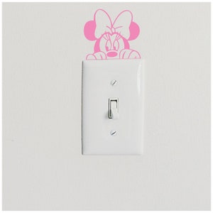 Peeking Minnie Light Switch Decal | Home Decor, Vehicle, Wall or Any ...