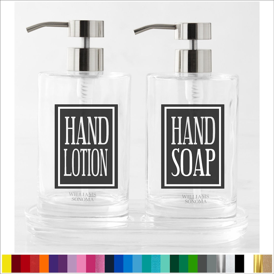 Dish Soap, Hand Soap, Hand Lotion Dispenser Decal | Filled Box Design ...