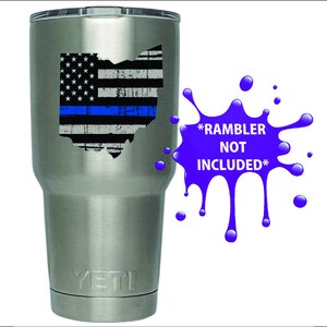 Thin Blue Line Ohio / 2 PACK / Police Officer American Flag Vinyl ...