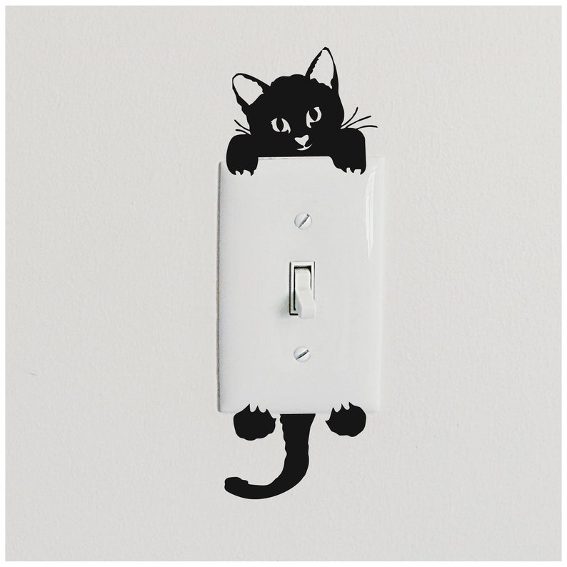 Kitty Light Switch Decal | Home Decor, Vehicle, Wall or Any Smooth ...
