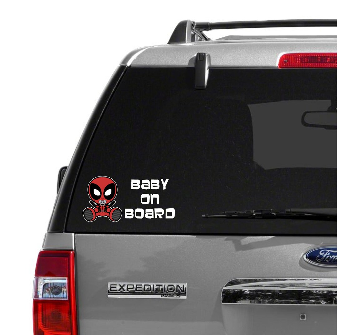 B.S.G. - DEADPOOL 2 Baby on Board Vinyl Decal, Bumper Sticker Vehicle ...