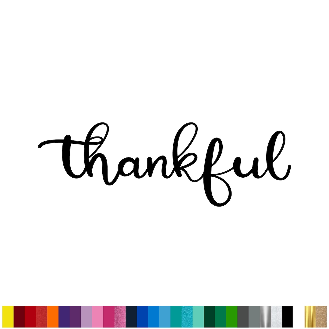 Thankful Home Vinyl Decal | Home Décor Wall Art | Graphic Decor Sticker ...