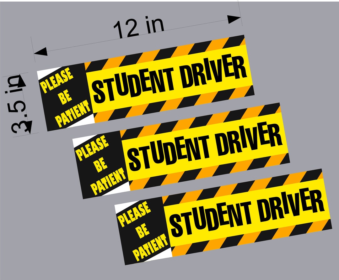 Student Driver Please Be Patient Magnet / 3 Pack / Magnetic - Etsy