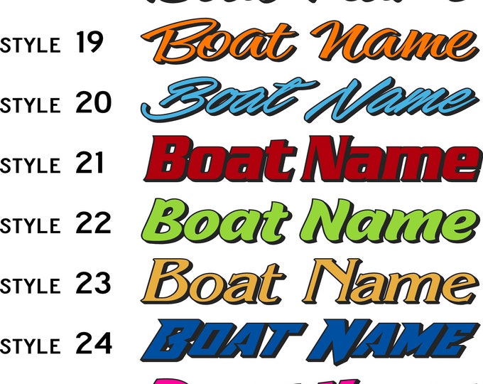 Boat Name Decal / Custom Hull Graphic / Premium Marine Vinyl Lettering ...