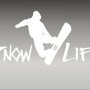 Snow Life / 18" Vinyl Vehicle Snowmobile Salt Life Style Graphic ...