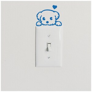 Puppy Light Switch Decal | Home Decor, Vehicle, Wall or Any Smooth ...