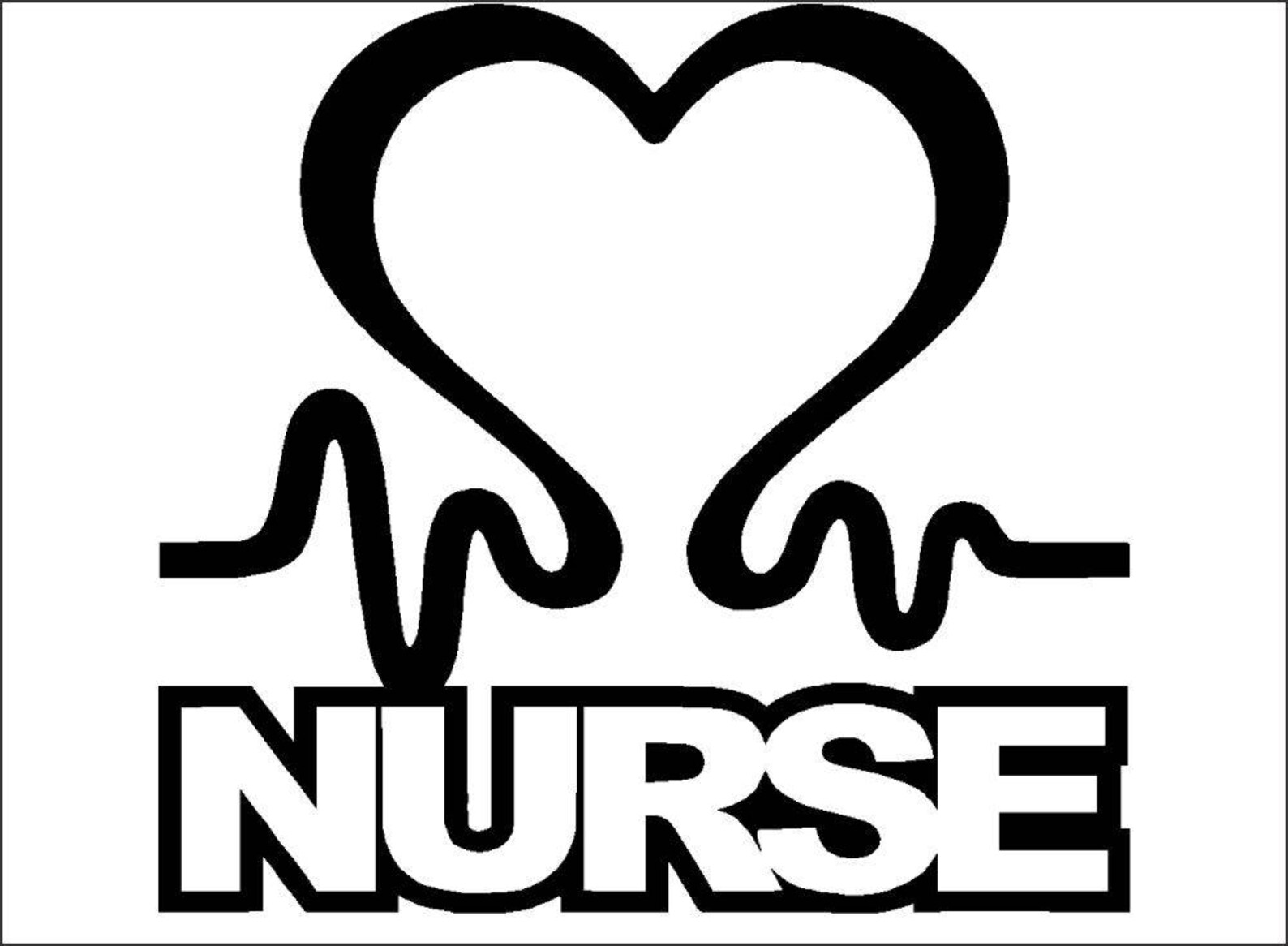 Nurse Heart Beat / Support Nurses Vehicle Decal / Vinyl - Etsy
