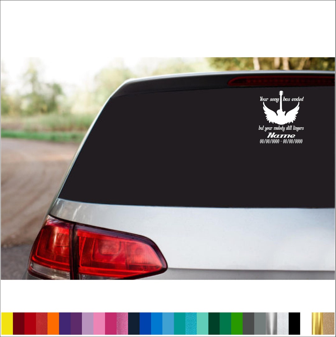 In Loving Memory Guitar Decal Personalized Vinyl Decal Sticker Music ...